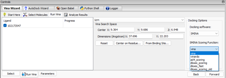PyRx – SMINA Release Announcement – PyRx – Python Prescription